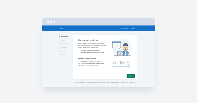 How to start building a simple symptom checker with Infermedica API?